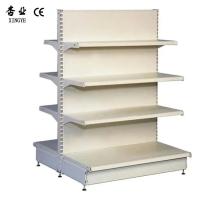 China Factory Custom Size Color Mild Steel Double Sided Gondola Shelving Unit For Supermarket for sale