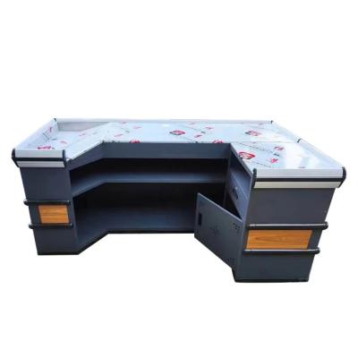 China Heavy Duty Supermarket Checkout Counter For Grocery Store Shelves for sale