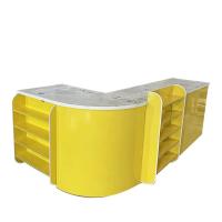 China Customized Color Grocery Store Checkout Counter Supermarket Cashier Counter for sale