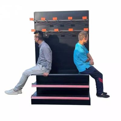 China Factory Custom Size Color metal gandola shelves conveni store shelf black supermarket shelf for sale