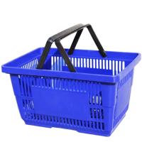 China Multipurpose Supermarket Shopping Basket Drawstring Pulley Plastic Shopping Basket for sale