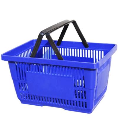 China Multipurpose Supermarket Shopping Basket Drawstring Pulley Plastic Shopping Basket for sale