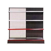 China supermarket shelves Steel wood shelves retail display gondola shelving/rack for shop for sale