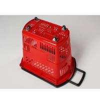 China Supermarket Shopping Basket Plastic Folding Wheels for sale