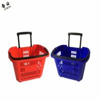 China Supermarket Shopping Cart Trolley Shopping Cart Supermarkets Folding Shopping Basket with Wheels for sale
