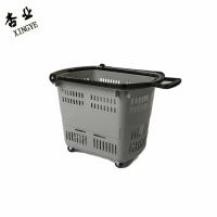 China Supermarket Shopping Cart Trolley Shopping Cart Supermarkets Folding Shopping Basket with Wheels for sale