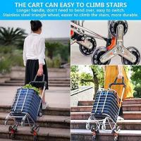 China Upgraded Folding Shopping Cart Portable Grocery Stair Climbing Cart for sale