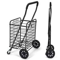 China Dual Swivel Wheels Shopping Cart for Groceries for sale