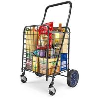 China Dual Swivel Wheels Shopping Cart for Groceries for sale