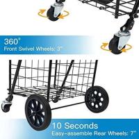 China Dual Swivel Wheels Shopping Cart for Groceries for sale