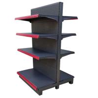 China Factory customized color size liquor store shelving 4 foot double side gandola for sale