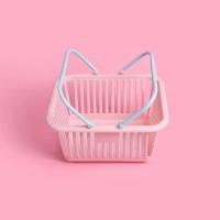 China Factory Custom plastic yellow supermarket shopping basket yellow basket for sale