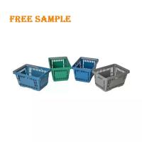 China Wholesale Recycled Material Supermarket Shopping Basket Green Plastic Shopping Basket Eco Shopping Basket Plastic for sale