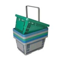 China Wholesale Recycled Material Supermarket Shopping Basket Green Plastic Shopping Basket Eco Shopping Basket Plastic for sale