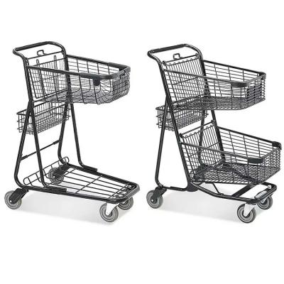 China Wholesale Euro Style Heavy Duty Metal Shopping Trolley Cart Carritos De Supermercado for sale