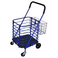 China Wholesale Heavy Duty Metal Shopping Trolley Cart Collapsible Shopping Cart for sale