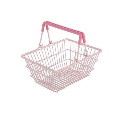 China Factory custom size color stainless steel shopping basket for sale