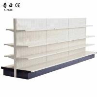 China Factory Customized Color Size Double Sided Gondola Shelving Units Gandola Rack Retail Shelving White for sale