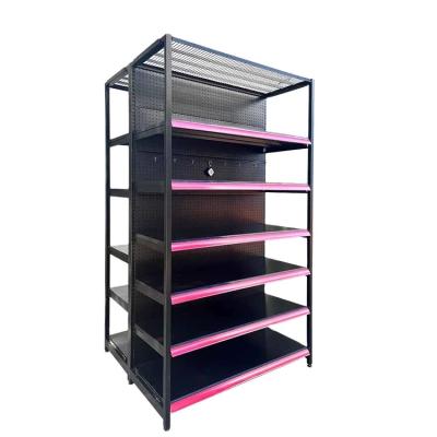 China Factory customized color size standard double side supermarket shelf for sale