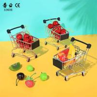 China Mini Supermarket Accessories Kids Metal Shopping Cart Cute Baskets for sale