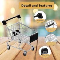 China Mini Supermarket Accessories Kids Metal Shopping Cart Cute Baskets for sale