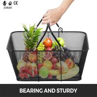 China Factory Custom Size Color Retail Black Metal Wire Mesh Shopping Basket Fish Hook for sale