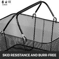 China Factory Custom Size Color Retail Black Metal Wire Mesh Shopping Basket Fish Hook for sale