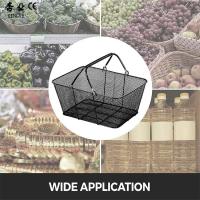 China Factory Custom Size Color Retail Black Metal Wire Mesh Shopping Basket Fish Hook for sale