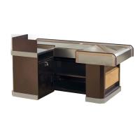 China Wholesale Grocery Store Cashier Table Supermarket Checkout Counter with Display for sale