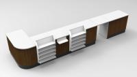 China Wholesale Grocery Store Cashier Table Supermarket Checkout Counter with Display for sale