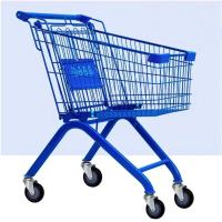 China Heavy Duty Supermarket Accessories Metal Pink Shopping Trolley Cart Collapsible for sale