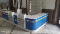 China Wholesale Grocery Store Cashier Table Supermarket Checkout Counter with Display for sale