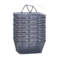 China Black Supermarket Accessories Customzied Wire Mesh Shopping Basket for sale