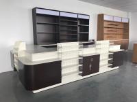 China Supermarket Customized Color Grocery Store Retail Cashier Desk Counter for sale