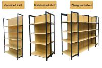 China Book Shelf Factory Wooden Shelf Wood Gondola Shelving Supermarket Racks for sale