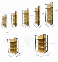 China Book Shelf Factory Wooden Shelf Wood Gondola Shelving Supermarket Racks for sale