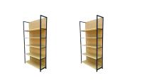 China Book Shelf Factory Wooden Shelf Wood Gondola Shelving Supermarket Racks for sale
