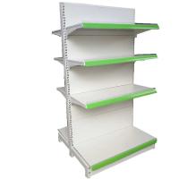 China Factory custom color size metal supermarket shelves white gondola shelving for sale