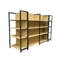 China Wood Grain Gour - Column Supermarket Shelves Good Price Beautiful Supermarket Rack Store Shelf for Sale Light Duty for sale