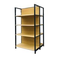 China Wood Grain Gour - Column Supermarket Shelves Good Price Beautiful Supermarket Rack Store Shelf for Sale Light Duty for sale