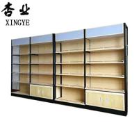 China New Style Factory Wholesale Wood Grain Shelves Supermarket Rack Cold Rolled Steel for sale