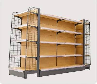 China Wooden Super Market Rack for Heavy Duty Gondola Supermarket Shelves for sale