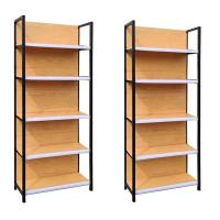 China Hot Sale Highly Recommended Environmental Protection Wood Grain Single-sided Supermarket Shelves for sale