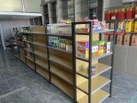 China wholesale supermarket shelves shop racks gondola shelving with side net store shelves for sale