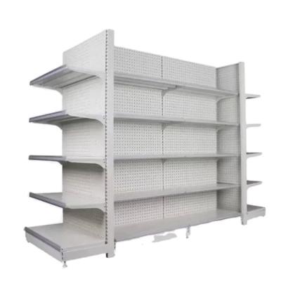 China Factory Good Quality Convenience Store Shelving White Supermarket Display Rack for sale