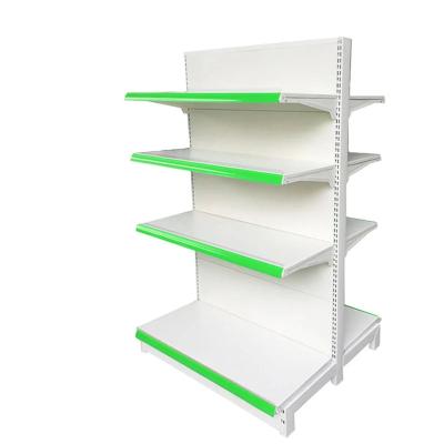 China Supermarket Shelves Estante De eExhibicin Dible Double Sided Display Rack for sale