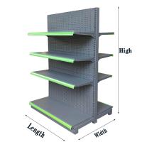 China Supermarket Shelves Estante De eExhibicin Dible Double Sided Display Rack for sale