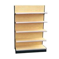 China Factory custom color size metal gondolas para supermercado pharmacy gondola shelves for sale