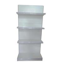 China 2023 Hot Selling Design Supermarket Gondola Metal Display Rack White Supermarket Shelf Equipment with Shop Design for sale