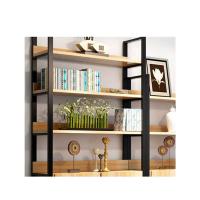China Steel Wood Gondola Shelving Household Multi Storey Living Room Bookshelf for sale